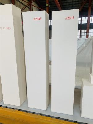 Cina 1800C Azs blocco di allumina di mattoni fusi e contenuto ridotto di MgO per applicazioni refrattarie in vendita