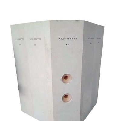 China Hoge SiO2-inhoud Elektrische smeltrefractaire bakstenen Azs bakstenen voor witte oven Te koop