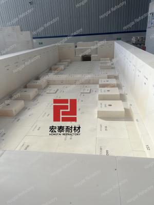 Cina Contenuto di CrO % 0 e fusione senza vuoto AZSWS33 mattoni fusi per fondo forno di vetro in vendita