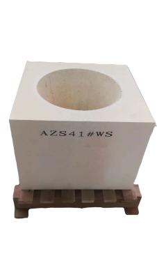 中国 AZSPT33 ガラスの炉のフィッダースプートのための鋳造レンガ 高断熱性と耐久性 販売のため