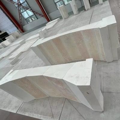 Китай Высокая рефракторичность Левая и правая габель AZS расплавленный отливный цирконий алюминиевый силиконовый кирпич продается
