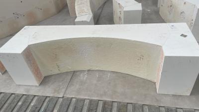 China Fused AZS Bricks for Glass Kiln Doghouse Section Corner Brick/Arch Brick/Back Arch for sale