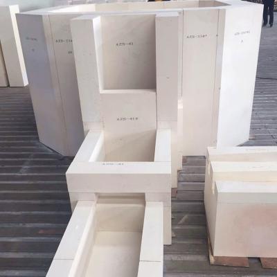 Cina Serie di blocchi AZS fusi di mattoni di zirconio corindone per forno di vetro - Contenuto di MgO in vendita