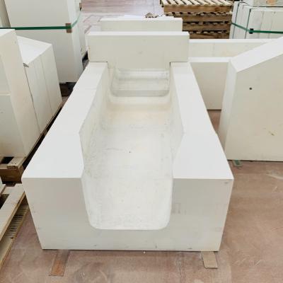 China Brandvaste AZS gesmolten gietblokken voor glassmeltovens vervaardigd door Henan Te koop