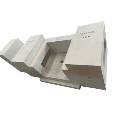 China 16% SiO2-gehalte AZS Zirconia Corundum baksteen voor glazen smeltovens in Henan Te koop