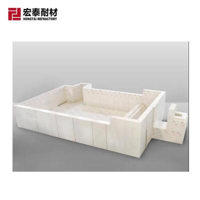 Cina Mattoncini AZS resistenti alle alte temperature con contenuto personalizzabile di SiC per forno di vetro in vendita