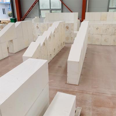 China Basso porosità apparente AZS41 mattoni di zirconia fusa corindone per forno di vetro for sale