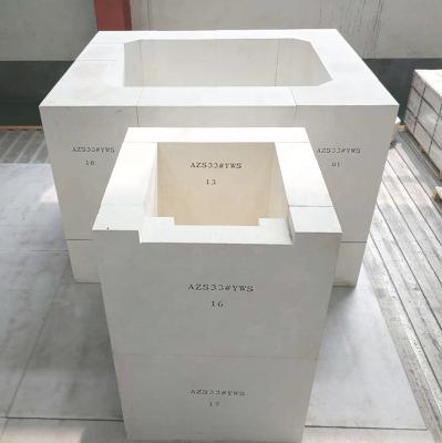 Cina Contenuto superiore di MgO Fuso Fusione Zirconia Elettrocast S3 ER1681 Blocchi refrattari per processi di fusione a temperatura in vendita