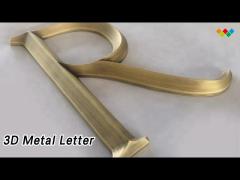 Multi Colors 3D Metal Letter Aluminum / Stainless Steel For Wall Decoration