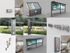 Outdoor Campus Wayfinding Signage Custom LED Directional Signage