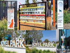 Directional Exterior Directory Signs / Park Wayfinding Signage Customized