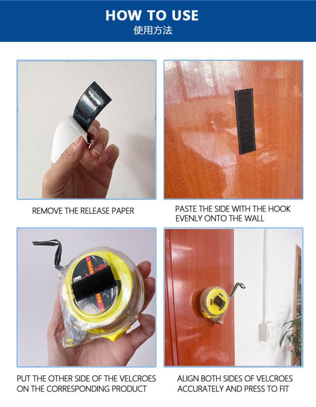 Hook and loop tape size comparison