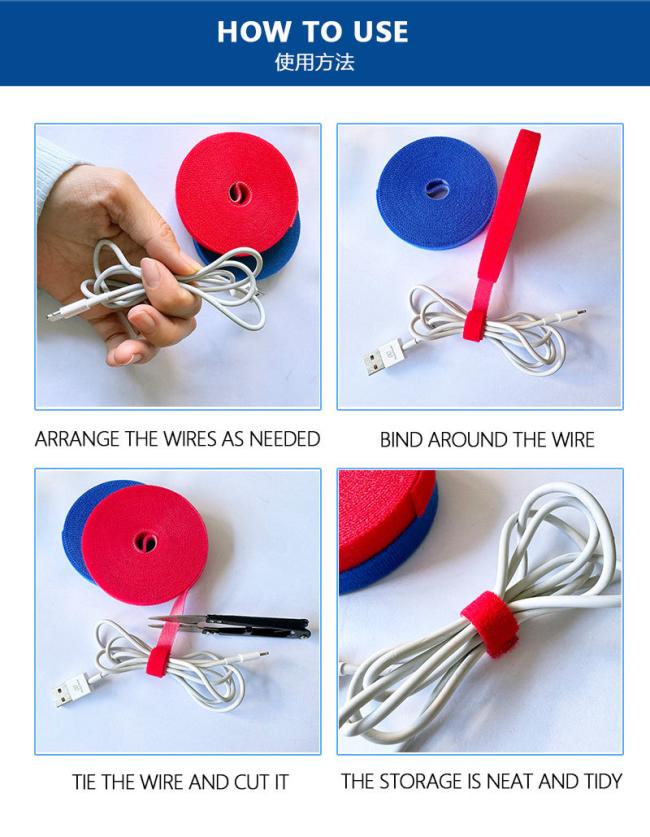 Hook and loop tape in different sizes