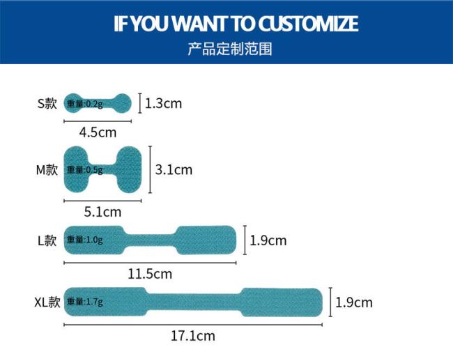 Hook and loop tape measurement demonstration