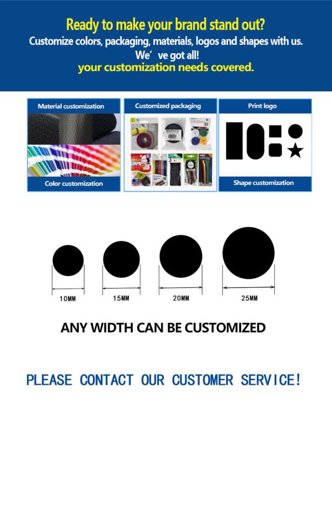 Hook and loop dots packaging options