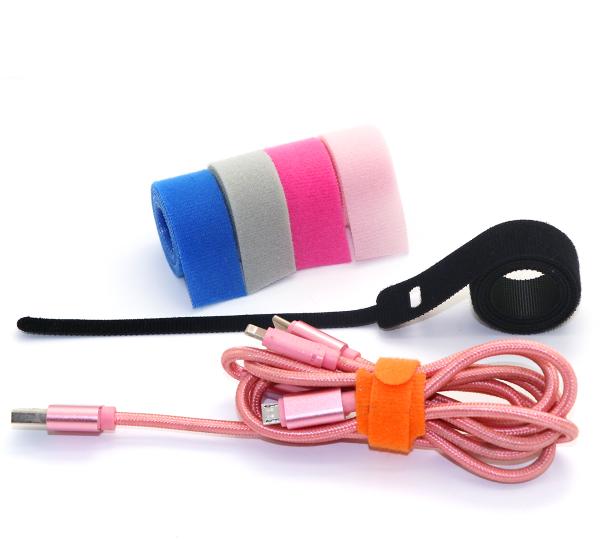 Quality 150mm Hook And Loop Cable Tie UV Resistant Customization For Charging Cable for sale