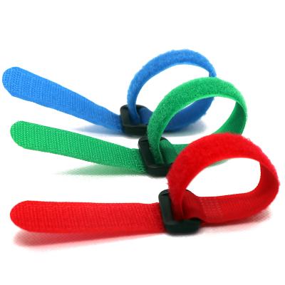 China Sustainable Hook And Loop Cable Tie 25mm Cable Management Straps High Strength for sale