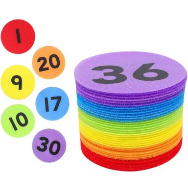 China 180mm Circular Lightweight Classroom Carpet Markers For Positioning Training for sale