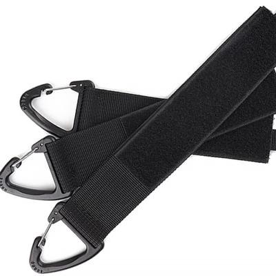 China Black Triangular Hook And Loop Cable Tie Lightweight Cable Organizer Tape for sale