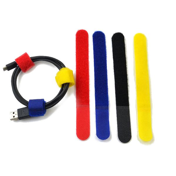 Quality Colorful Back To Back Hook And Loop Anti Slip And Fixed Cable Management Tape for sale