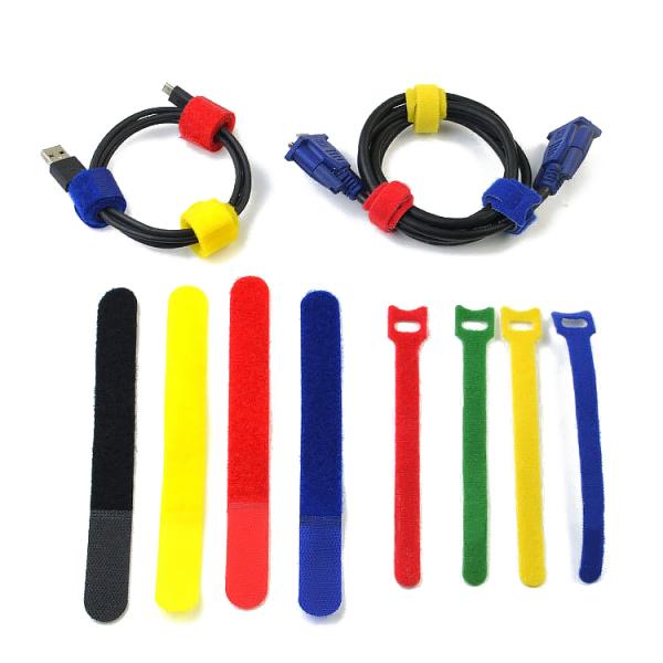 Quality Colorful Back To Back Hook And Loop Anti Slip And Fixed Cable Management Tape for sale