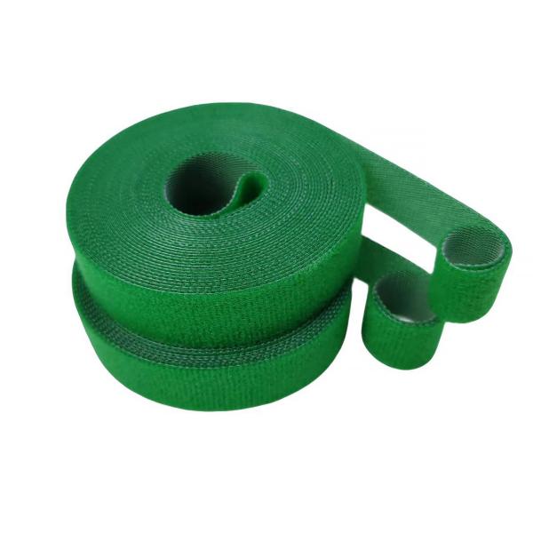 Quality Nylon Back To Back Hook And Loop Green Plant Binding Back To Back Tape Soft for sale