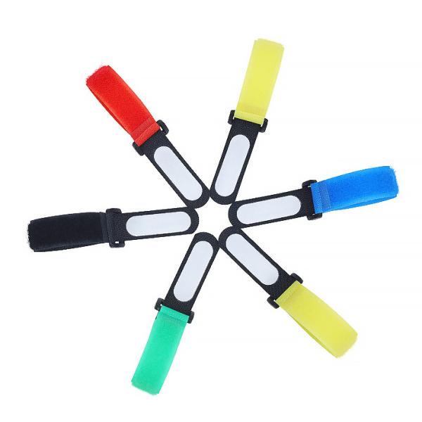 Quality Writable Hook And Loop Cable Tie 15mm Nylon Cable Management Straps Pressure for sale