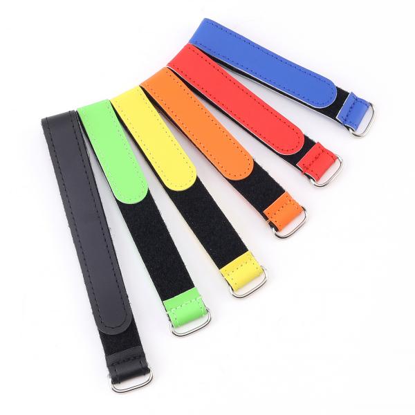 Quality Leather Hook And Loop Cable Ties Anti Slip Cable Management Straps For Drones for sale