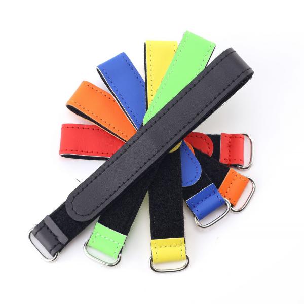 Quality Leather Hook And Loop Cable Ties Anti Slip Cable Management Straps For Drones for sale