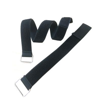 China Iron Buckle Elastic Hook And Loop Fixing 180mm Elastic Loop Fastener For Binding And Fastening Goods for sale