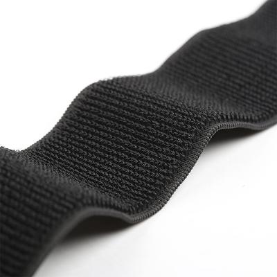 China Iron Buckle Elastic Hook And Loop Fixing 180mm Elastic Loop Fastener For Binding And Fastening Goods for sale