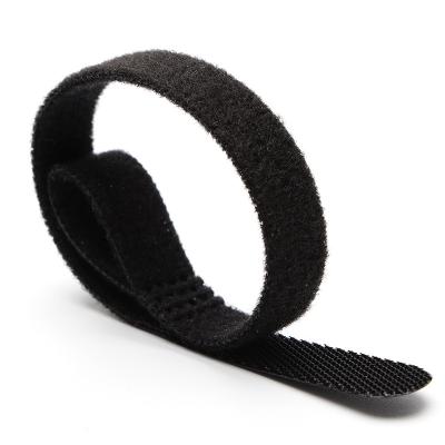 China Zwart en wit P-vormige kabel Hook And Loop koptelefoon Dubbelzijdig 12mm Te koop