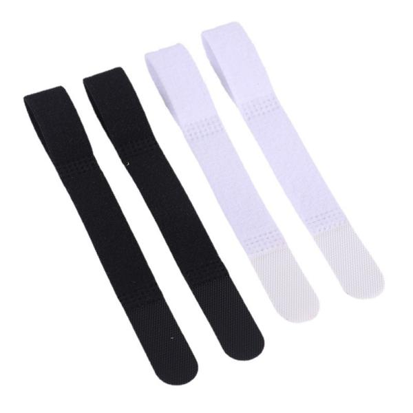 Quality Black And White P Shaped Cable Hook And Loop Headphone Double Sided 12mm for sale