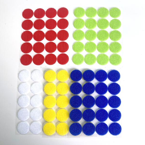 Quality Round Adhesive Hook And Loop Dot 100 Pairs Eco Friendly Convenient Lightweight for sale