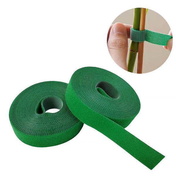 Quality Nylon Back To Back Hook And Loop Green Plant Binding Back To Back Tape Soft for sale