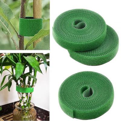 China Nylon Back To Back Hook And Loop Green Plant Binding Back To Back Tape Soft for sale