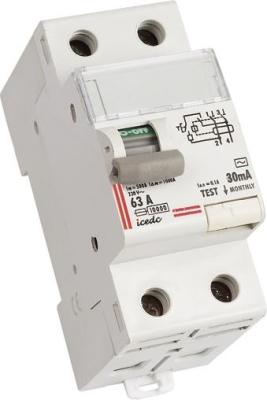 Cina 63A, 80A, interruttore sicuro corrente residuo 6KA IEC60898-1 elettrico di 100A 2P in vendita