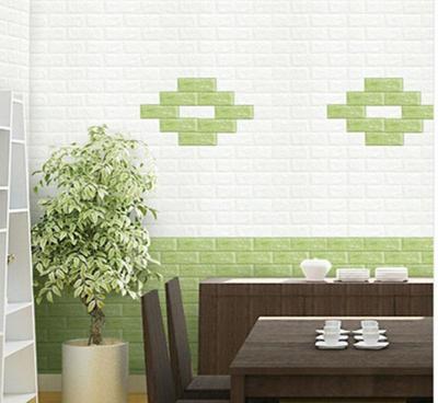 China Beautiful Self-adhesive Nontoxic 3d Brick Sticker Wallpaper for sale