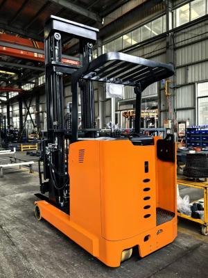 China Orange 1.2T-3.0T Electric Reach Truck Forklift For Narrow Aisles for sale