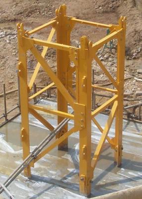China Q345B Steel Leg Fixing Type Flat Top Tower Crane for sale