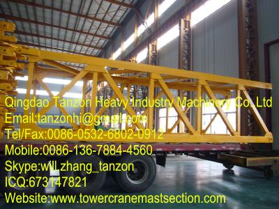 China structural steel Tower Crane Mast Section Safety with Plated type for sale