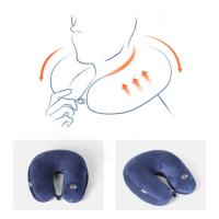 China Travel-friendly U shaped vibrating pillow with infrared physiotherapy function for sale