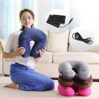 China Travel-friendly U shaped vibrating pillow with infrared physiotherapy function for sale