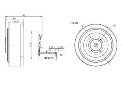 Cina 110 mm di diametro 40000 giri al minuto Motore a corrente continua senza spazzola per turbina elettrica da 220V a 85W in vendita