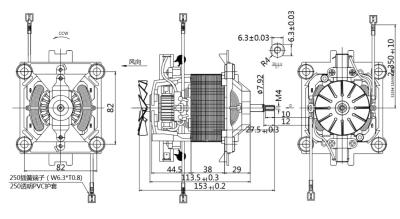 Cina Motore asincrono 88mm 110w 110v 10000rpm Motore elettrico a sfera ad alta coppia in vendita