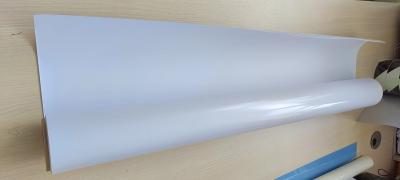 China 1.82/2.02m width Pure White PVC 100mic Self Adhesive Vinyl Sticker With 140g Release Paper for digital printing for sale