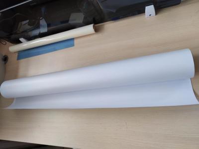 China 1.82/2.02m width Pure White PVC 100mic Self Adhesive Vinyl Sticker With 140g Release Paper for digital printing for sale