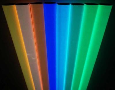 Cina 1.24x45.7m Eco solvente Stampabile Glow In The Dark Nastro in vinile Rotoli Pellicola vinilica fotoluminescente 4h per segnale di uscita di sicurezza in vendita