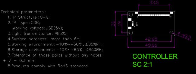 USB Capacitive Touch Panel