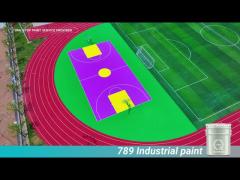 Fireproof Basketball Tennis Court Floor Paint , Seamless Acrylic Floor Coating